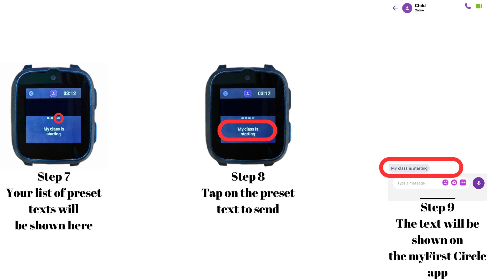 Preset Text – myFirst