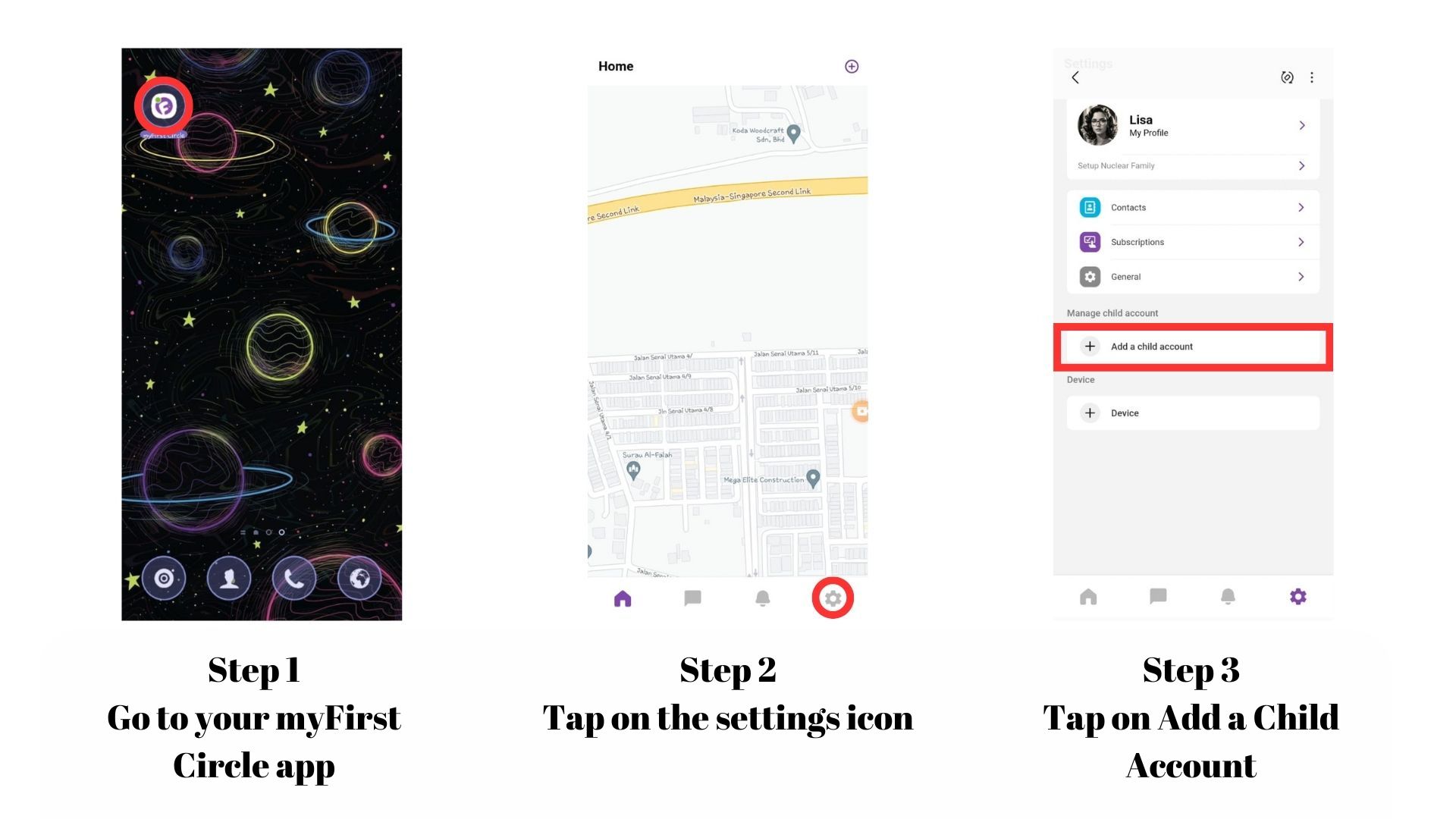 Create a Child Account – myFirst