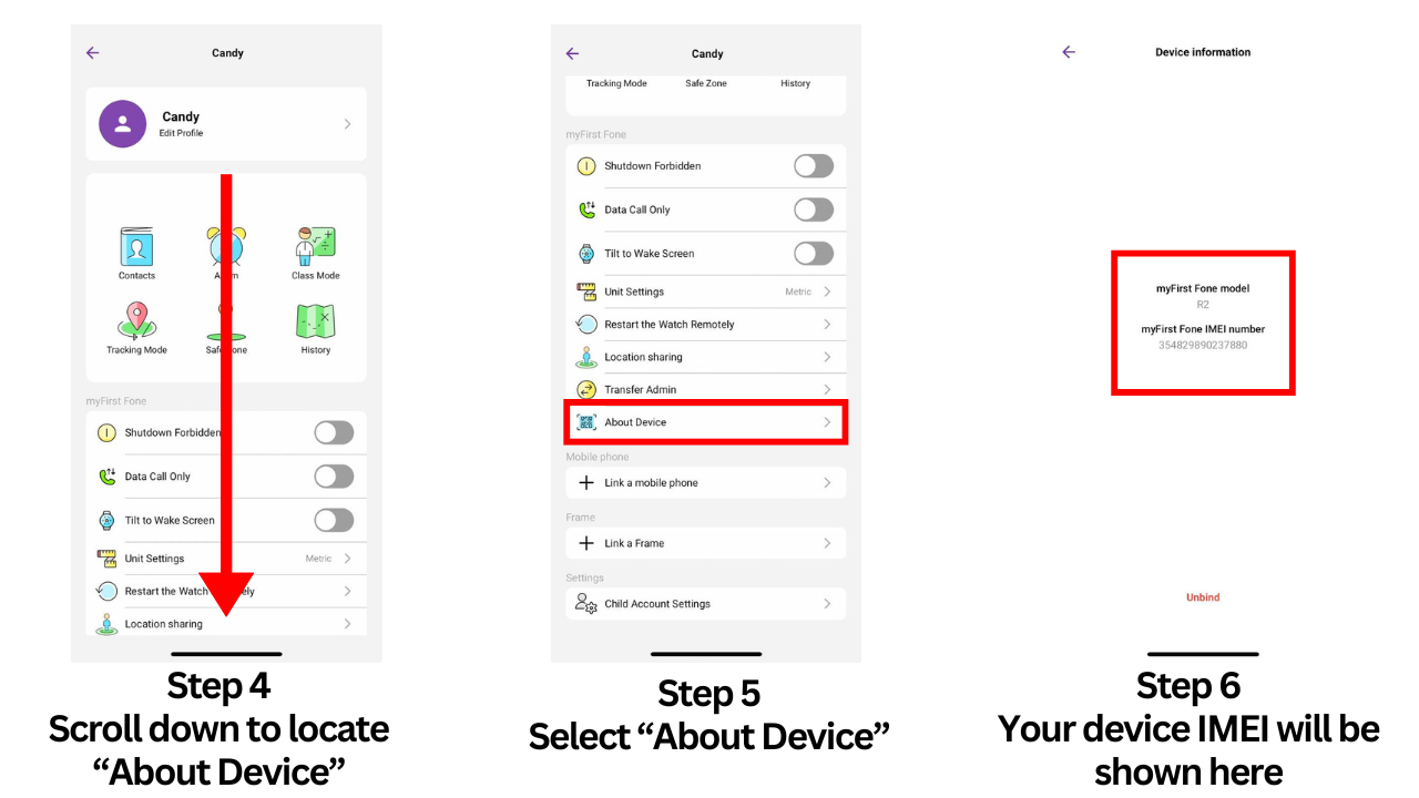Device IMEI – myFirst